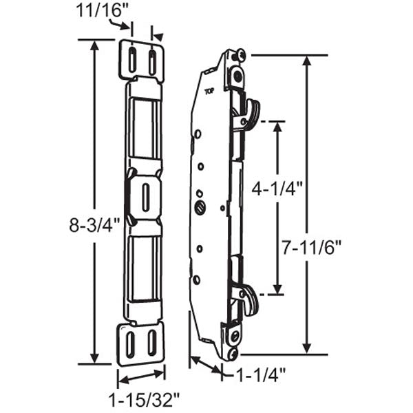 Vanguard Mortise Lock 16-544W – Golden Locks Inc