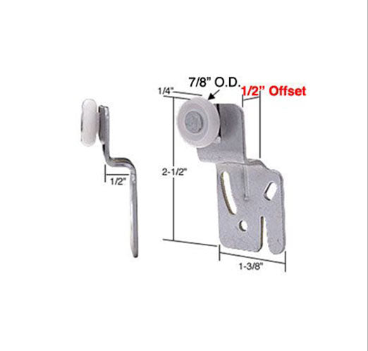7/8 Wheel, 1/2 Offset - Acme 8902 Back Closet Roller - 25402 – Golden ...