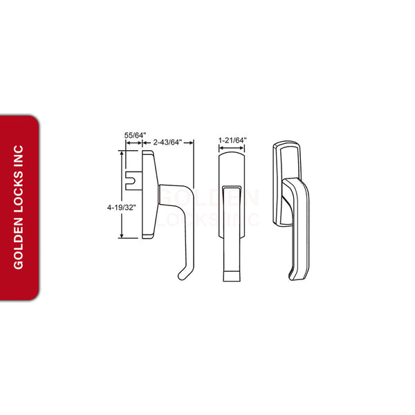 GU Tilt-Turn Handle 854-14658 – Golden Locks Inc