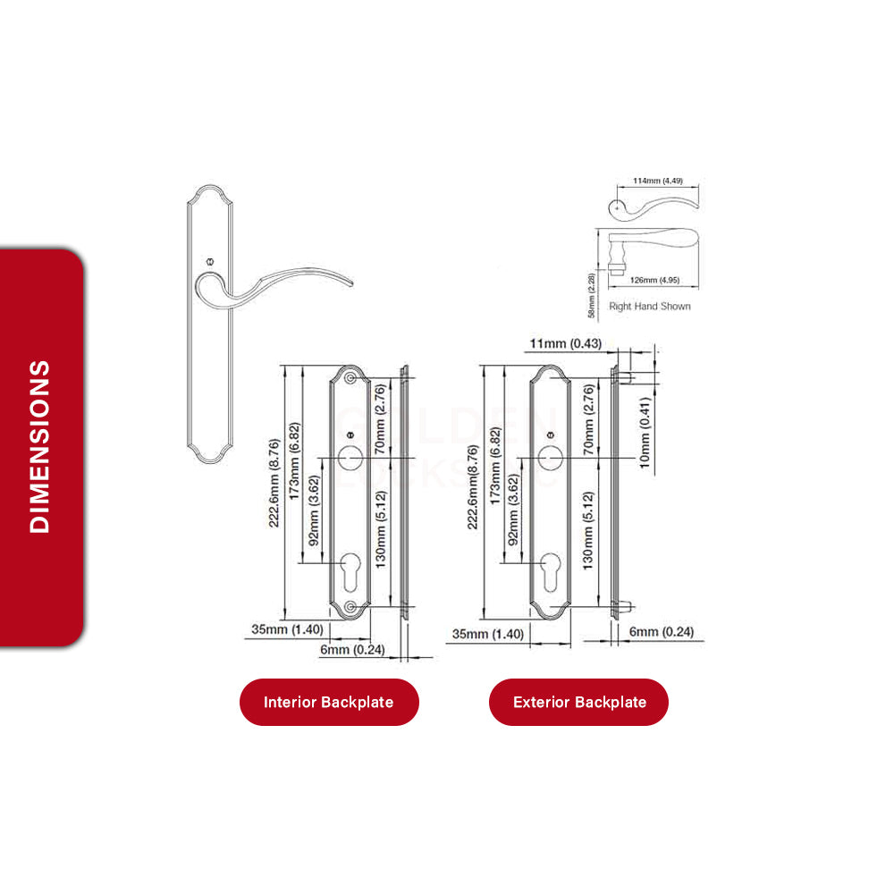 Hoppe Munchen In Active Handle Set 2133579 – Golden Locks Inc