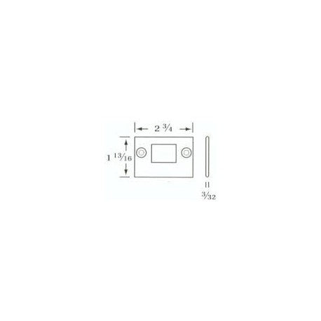 Cal-Royal 233 (Flush Mount) Bottom Strike For N-CVR Exit Devices,Finis ...