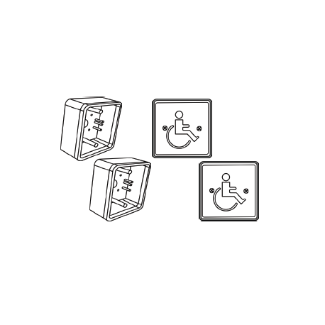 Cal-Royal 8650-KIT Basic 4.5" Square Push Plate Package, For 8600 Seri ...