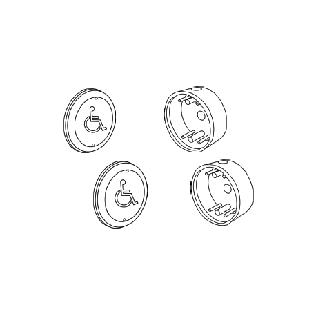 Cal-Royal 8652-KIT Basic 6" Round Push Plate Package, For 8600 Series ...