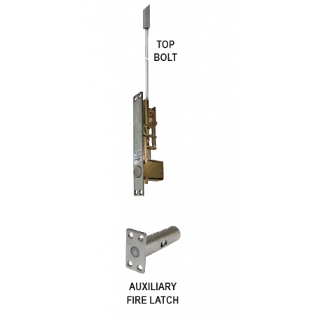 Cal-Royal AUXSLAFLM3 Metal Door Self-Latching Flush Bolt W/ Auxiliary ...