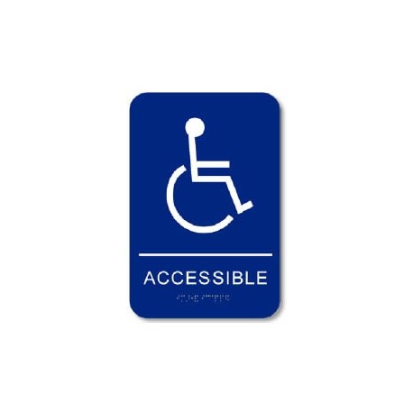 Cal-Royal CACCS69 Handicap Accessible with Braille Pictogram Text 6" x ...