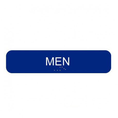 Cal-Royal CAM1348 Men with Braille Text 1 3/4" x 8" Sign Blue – Golden ...
