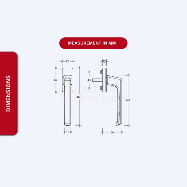 GU Handle 854-10412 – Golden Locks Inc