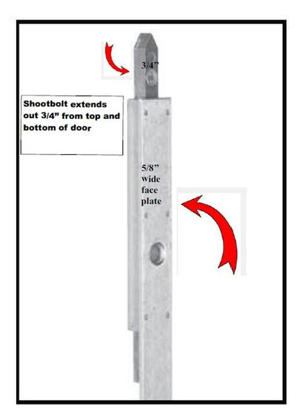 Hoppe 16mm (5/8'' faceplate) Shootbolt gear with (3/4)'' top & bottom ...